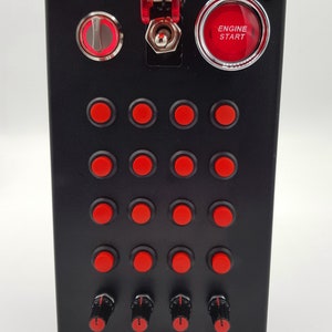 PC USB Box 32 Functions in Red With Toggles, Back Lit Rotary, Encoders ...
