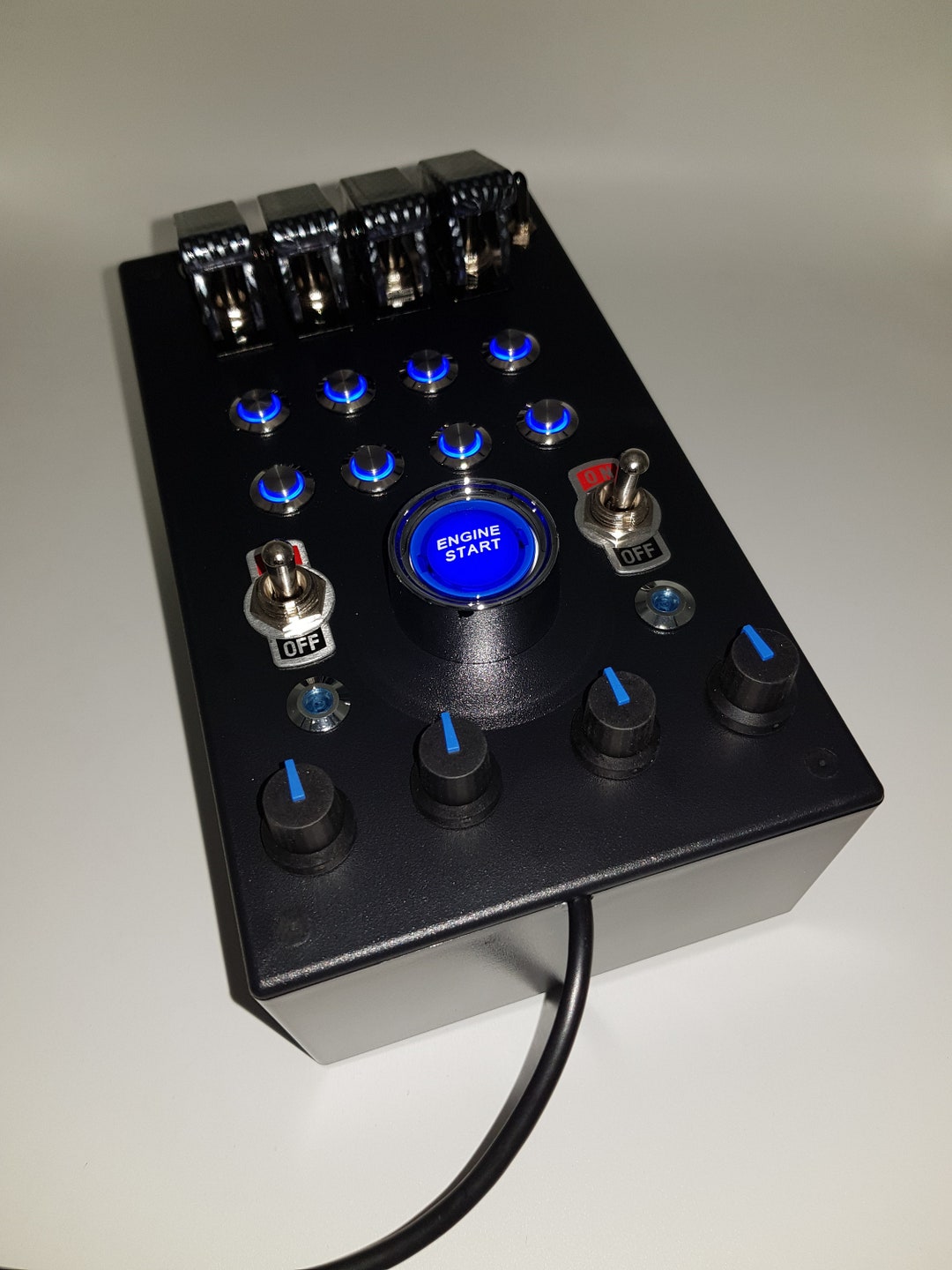 PC USB 27 Function Push Button Box Back Lit Blue for Simracing - Etsy PC USB 27 Function Push Button Box Back Lit Blue for Simracing - Etsy