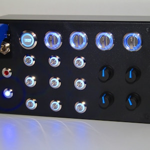 PC USB 31 Functions Button Box for Simracing All Backlit Blue Buttons ...