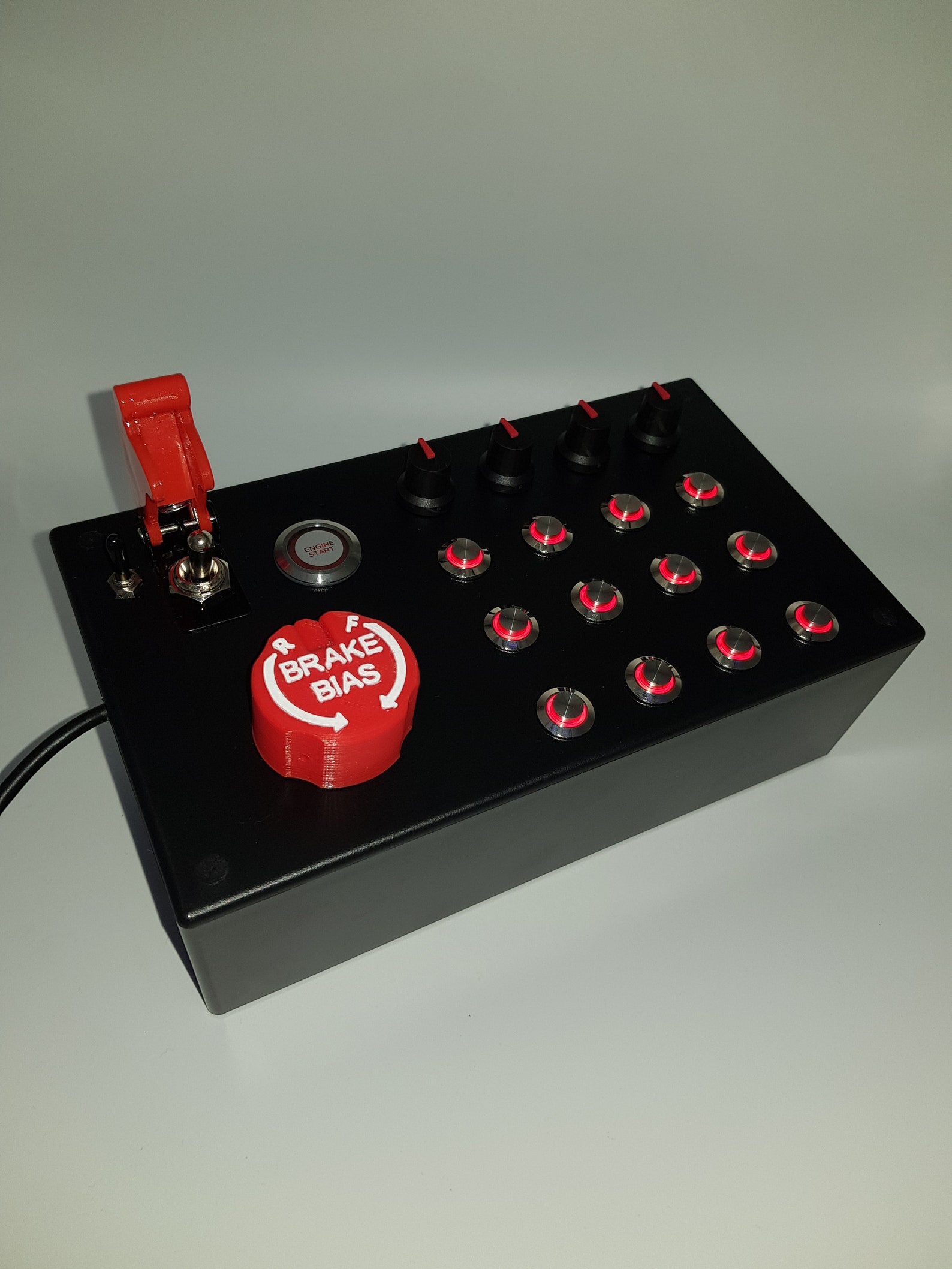 PC USB Button Box 24 Functions Back Lit Red Sim Racing With - Etsy