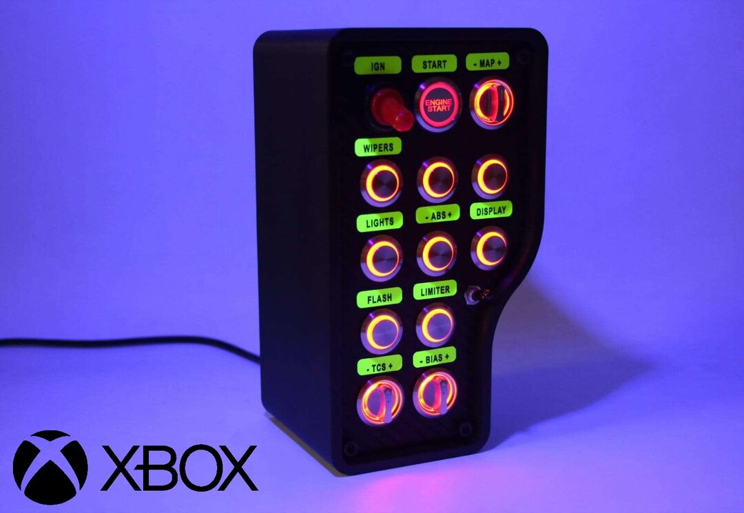 Xbox X Assetto Corsa Competizione Usb Button Box 16 Functions Back-lit ...