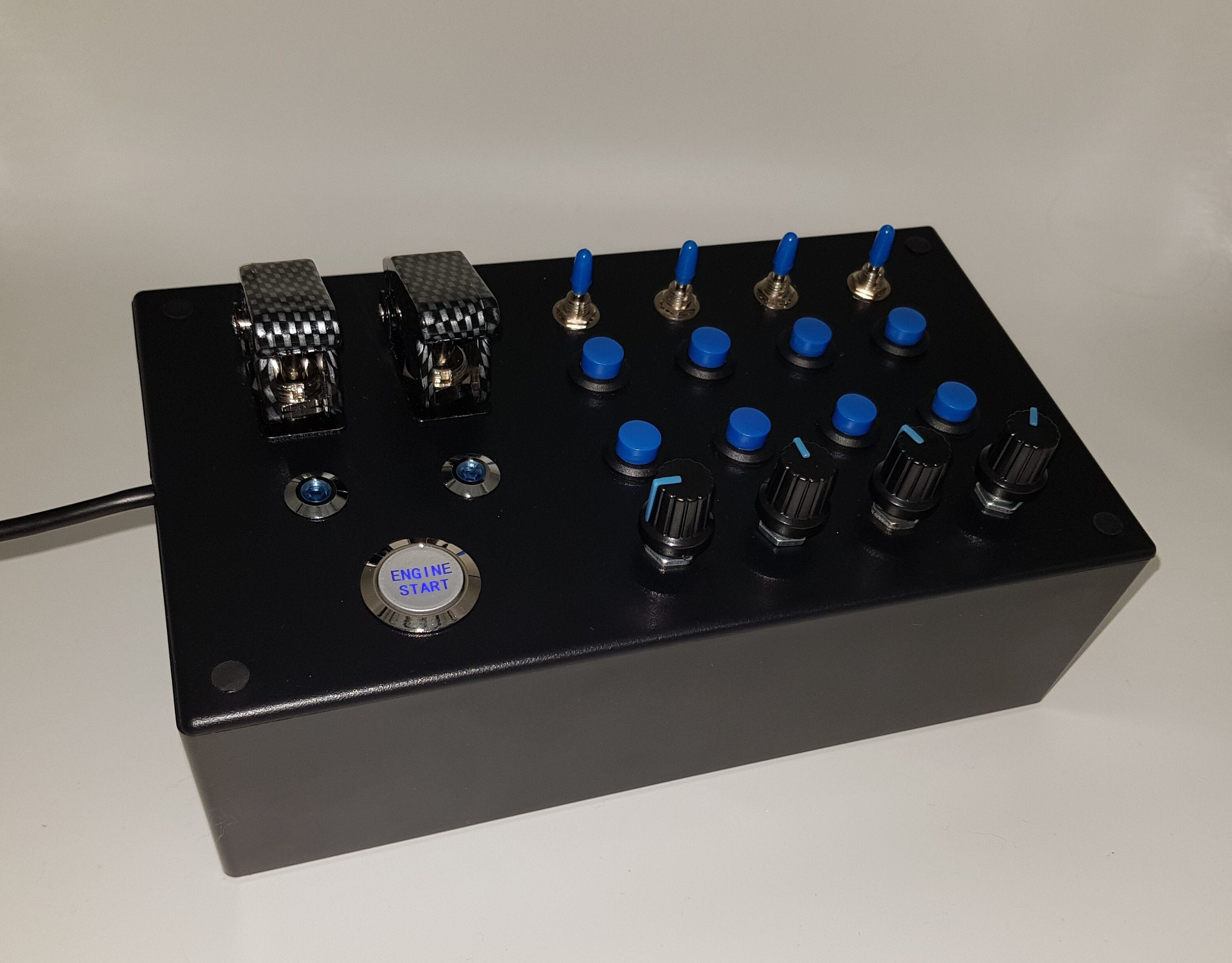 PC USB Button Box 31 Functions Blue With Led Indicators Sim Racing - Etsy