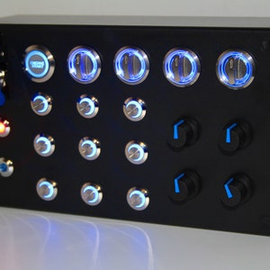 PC USB 31 Functions Button Box for Simracing All Backlit Blue Buttons ...