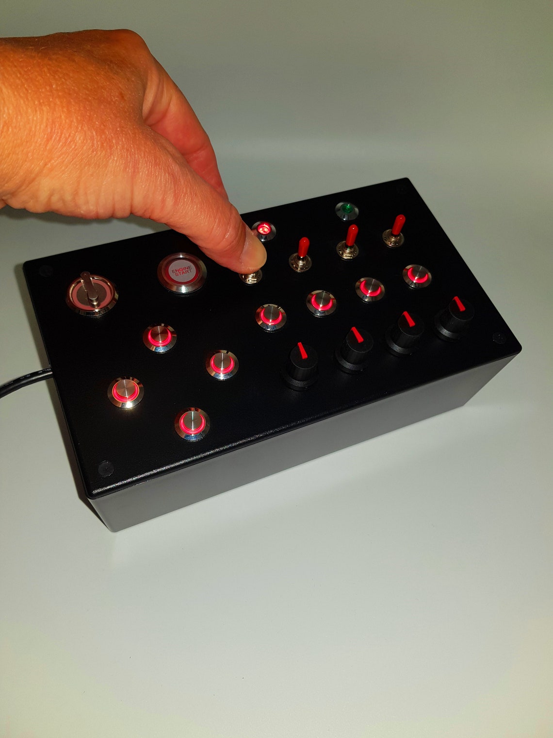 PC USB Button Box 30 Functions Back Lit Red With Indicator - Etsy