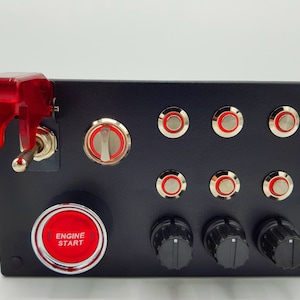 PC 19 Functions Push Usb Button Box Blue or Red Back Lit Buttons, Start ...