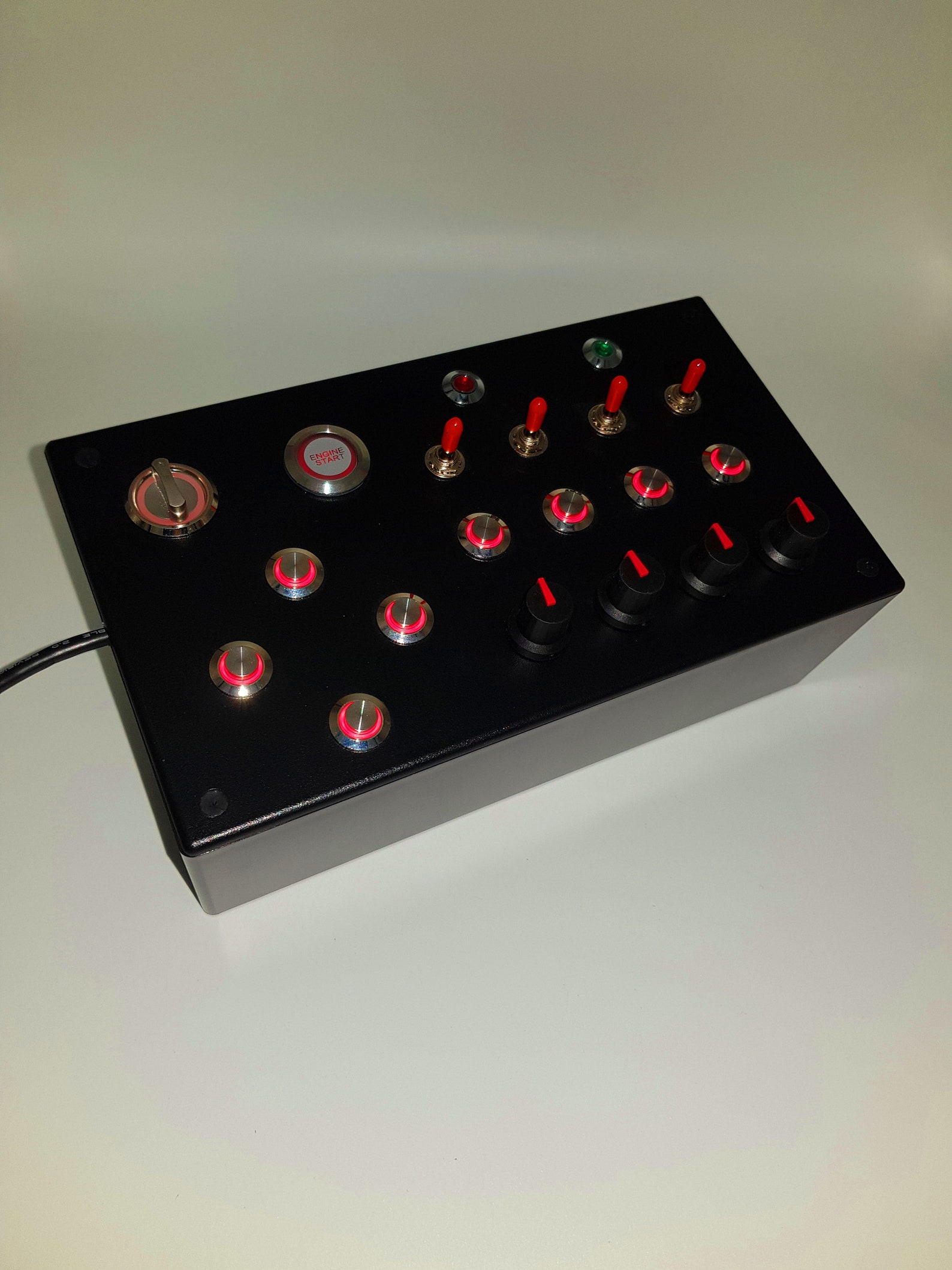 PC USB Button Box 30 Functions Back Lit Red With Indicator - Etsy