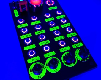 Curasim Controls Sim Racing Button Box | Full-metal RGB Illuminated ...