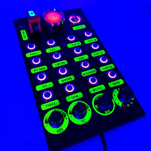 PC USB Button Box 32 Functions Back Lit Red With Neon Labels - Etsy
