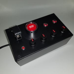 PC USB Button Box 12 Functions Metallic Red or Blue Back Lit | Etsy