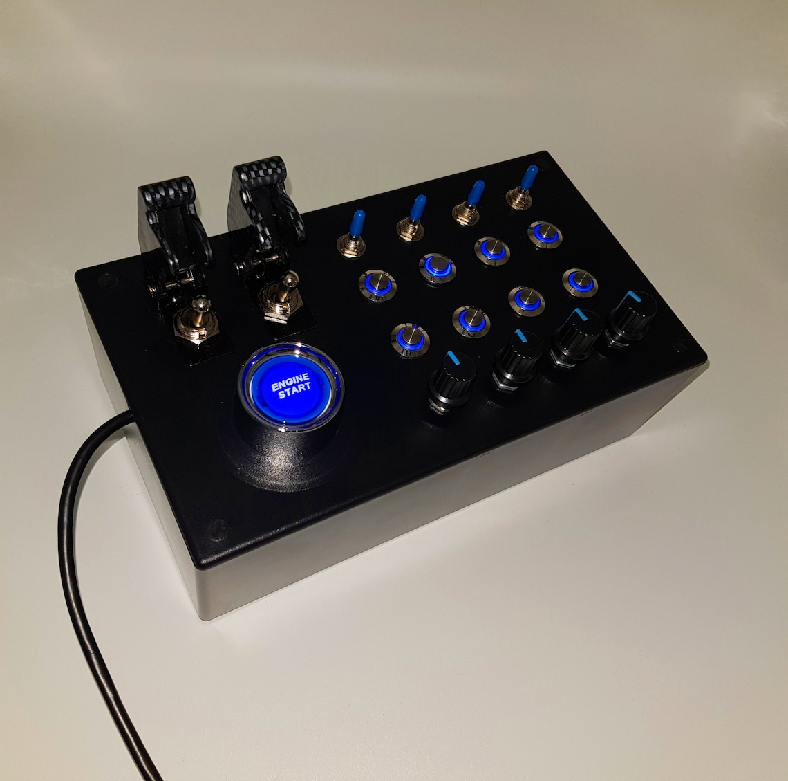 PC USB Box 31 Functions Back Lit Blue Push Buttons Toggles - Etsy