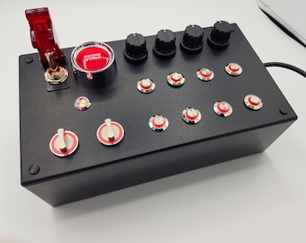 Curasim Controls Sim Racing Button Box | Full-metal RGB Illuminated ...