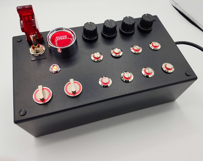 Curasim Controls Sim Racing Button Box | Full-metal RGB Illuminated ...