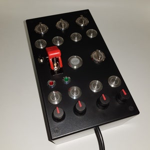 PC USB 30 Functions Button Box With Neon Labels Sheet for Simracing - Etsy