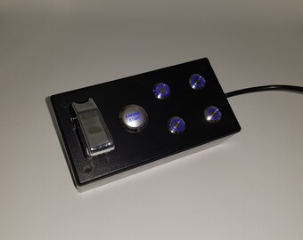 PC USB Button Box 24 Functions Back Lit Blue Sim Racing With | Etsy