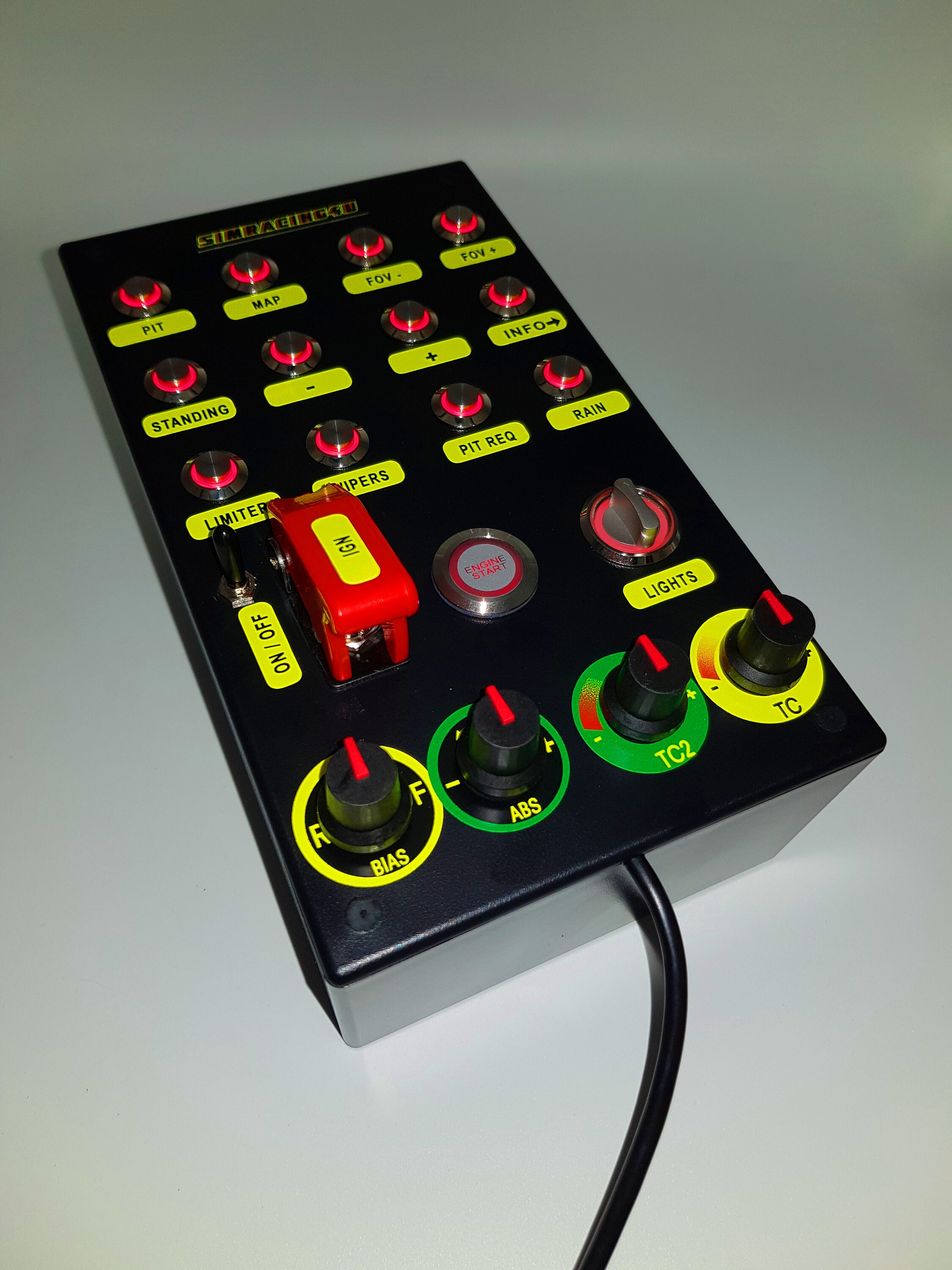 PC USB Button Box 28 Functions Back Lit Red Including Fluo - Etsy