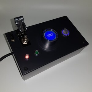 Usb Pc Button Box 4 Functions Back-lit Blue Buttons With Toggle ...