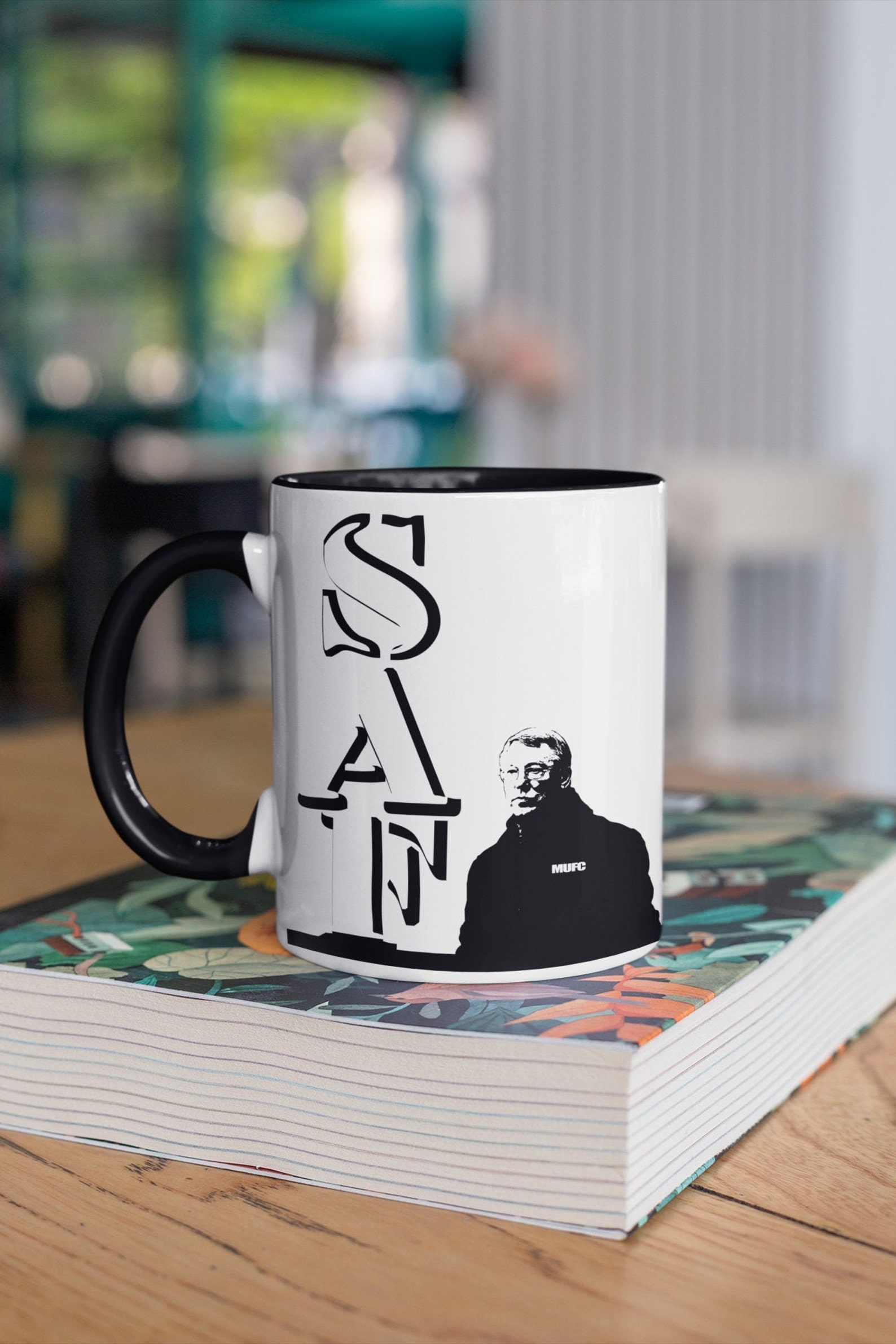 Manchester United Two Toned Mug Alex Ferguson Mug Football Mug MUFC Mug ...