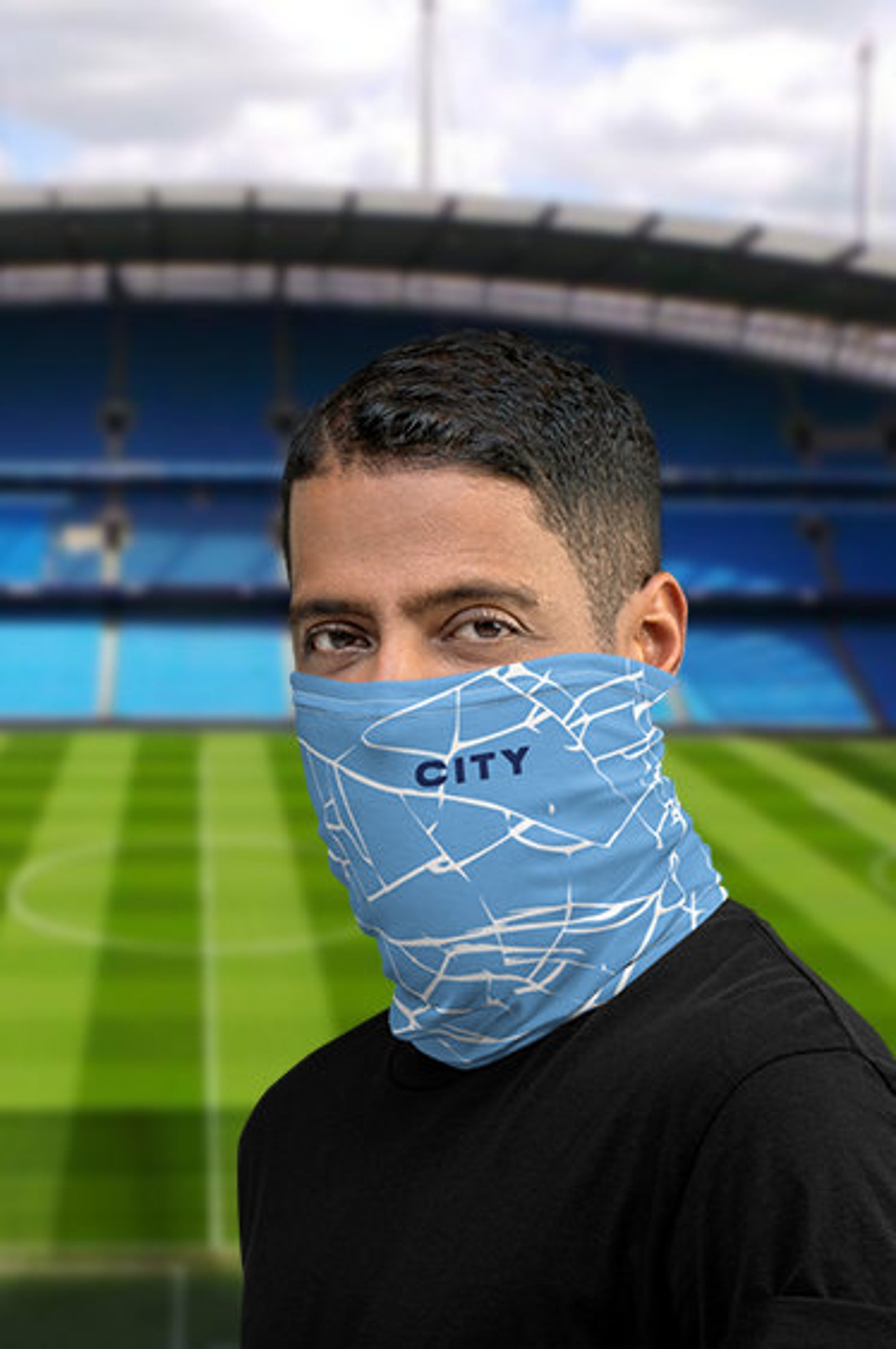 Manchester City FC Face Mask MCFC Neck Warmer All-in-one Face Shield ...