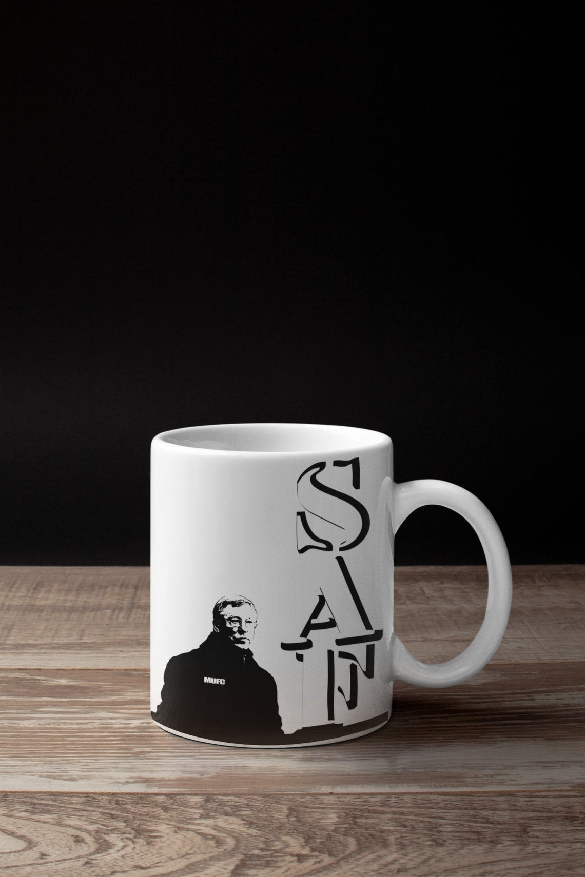 Manchester United Two Toned Mug Alex Ferguson Mug Football Mug MUFC Mug ...