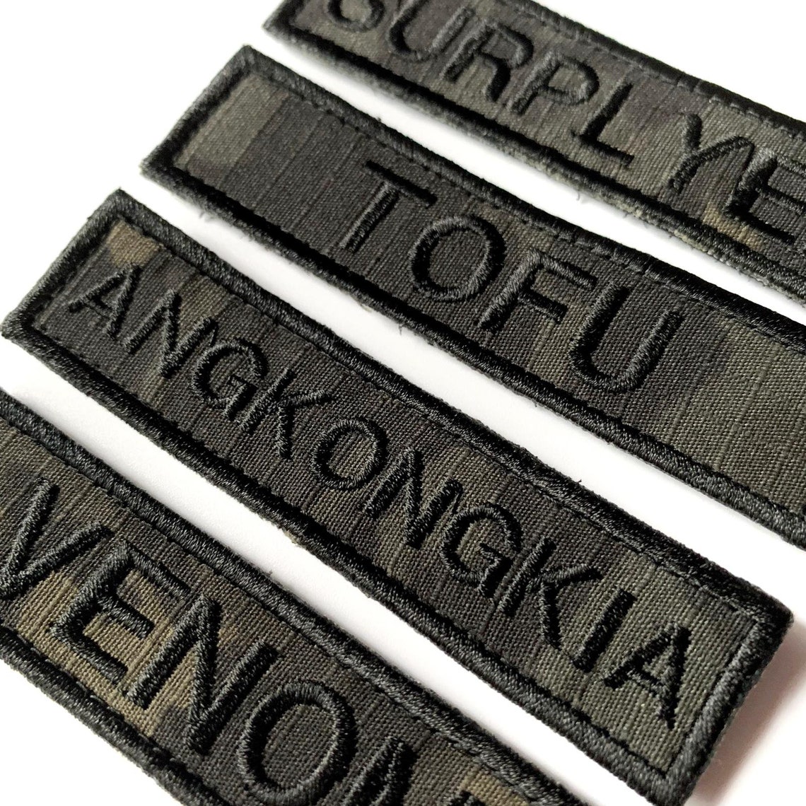 T92 Custom Embroidered Name Tag Patch With Hook Fasteners - Etsy