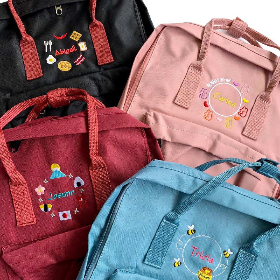 T92 Customized Embroidered Name Backpack, Custom Made Bag, School Bag ...