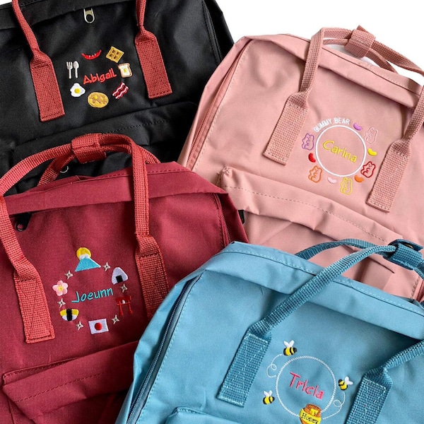 Embroidered Backpack - Etsy