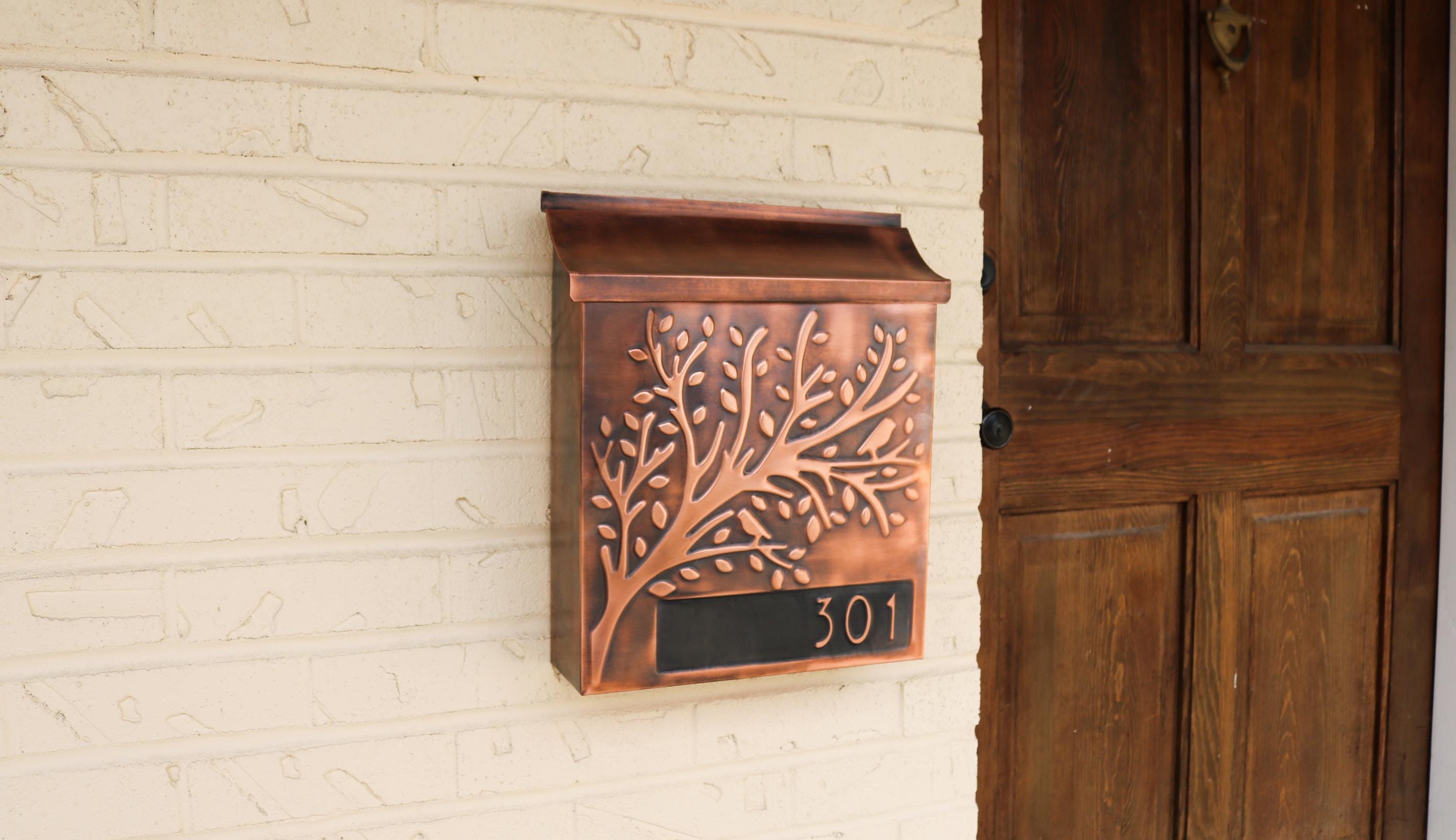 Extra Large Copper Mailbox With Personalized Embossed House Numbers and ...