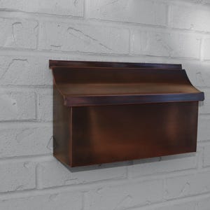 Brown Patina Copper Mailbox, Wall Mount Mailbox - Etsy