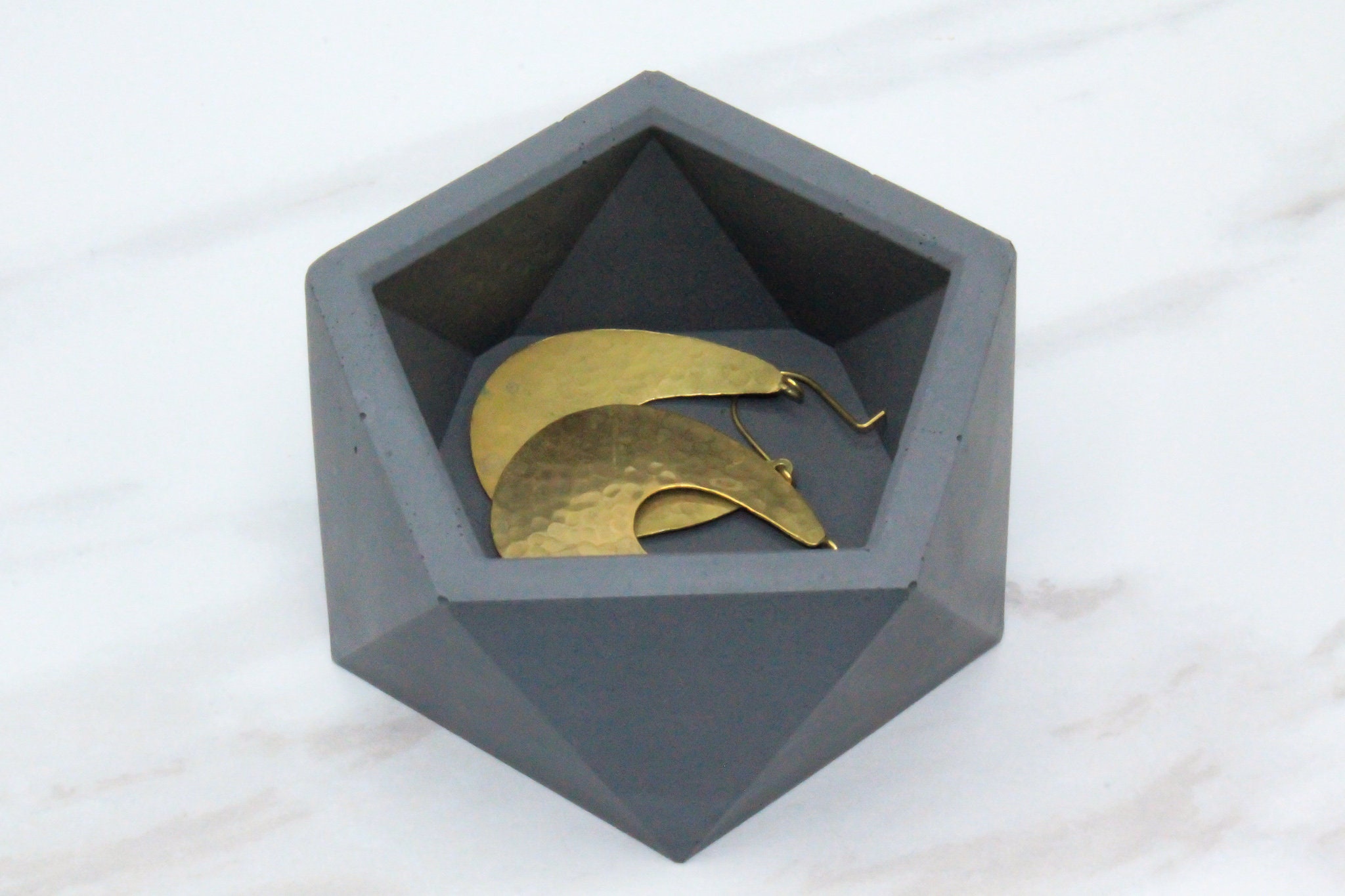 Concrete Box-jewelry Box-geometrical Decor-trinket Dish-stash Box ...
