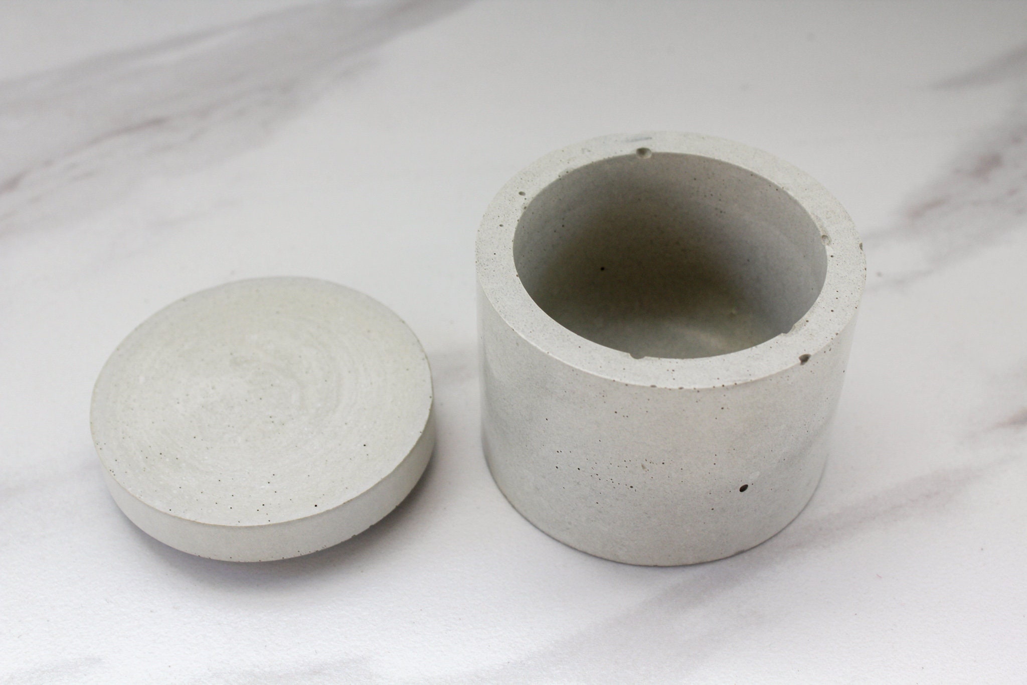 Minimalist Concrete Salt Cellar With Lid-salt Pig-salt and - Etsy
