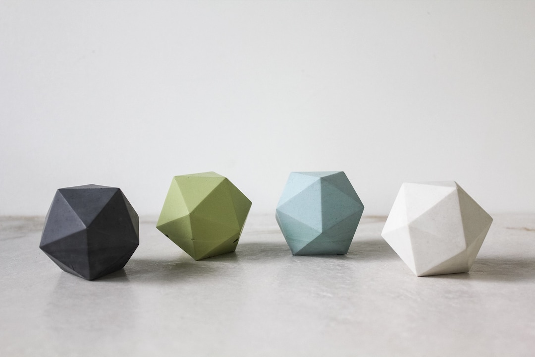 Geometric Shelf Decor-unique Home Decor Accent Pieces- Fun Paperweight ...