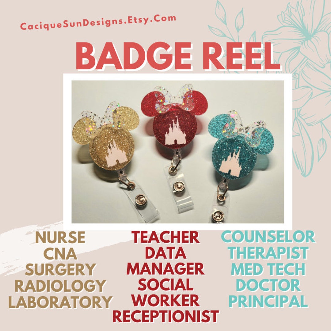 Badge Reel RN Nurse CNA Md Np Pharmacist Pharm Tech Teacher Social ...