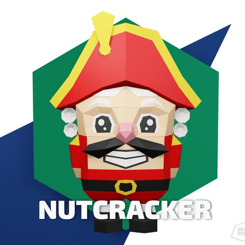 Papercraft Nutcracker Toy 3D Low Poly Paper Sculpture DIY Gift | Etsy