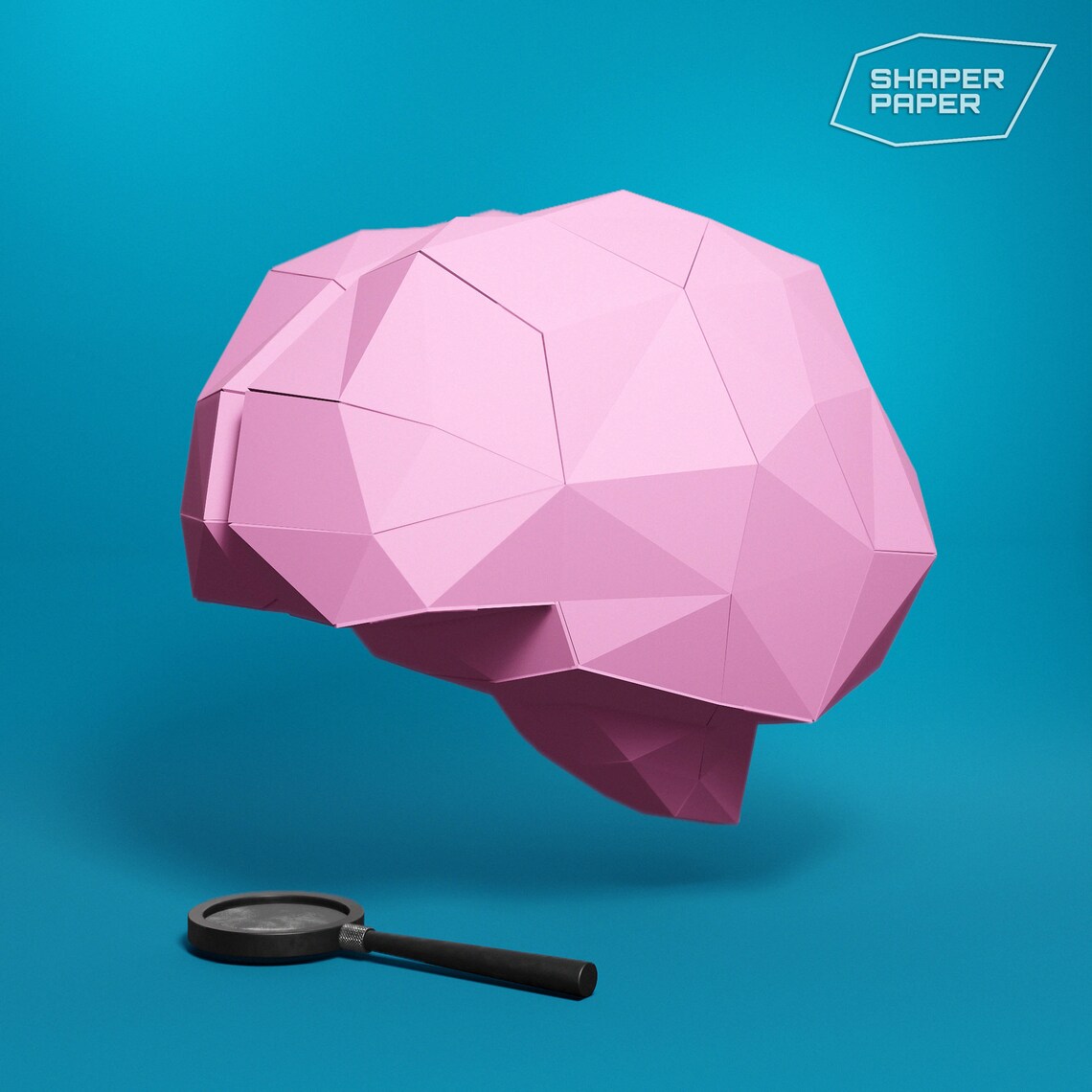 Papercraft 3D Brain template Halloween decor low poly paper | Etsy