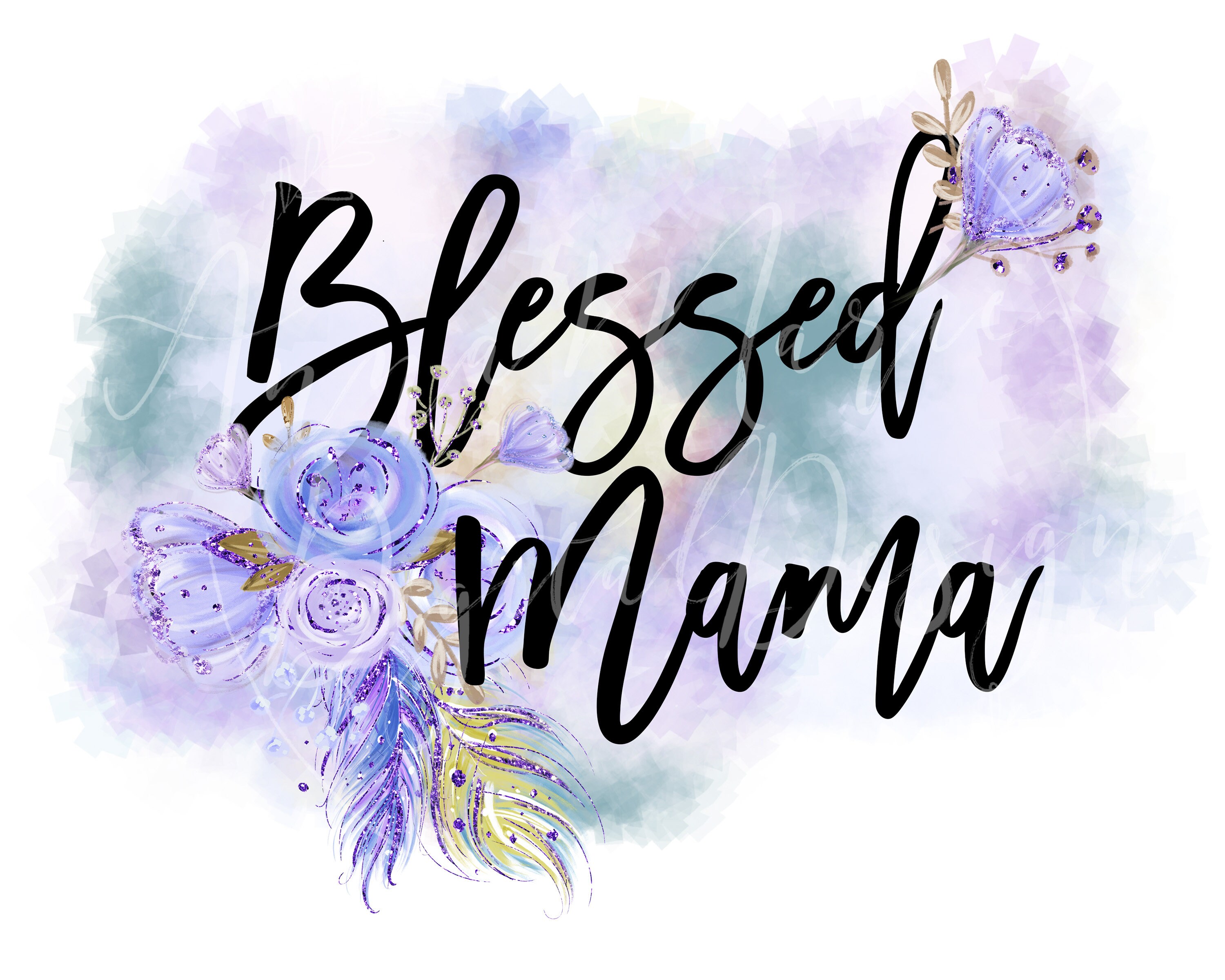 Blessed Mama Png Sublimation Sublimation Designs Digital Etsy