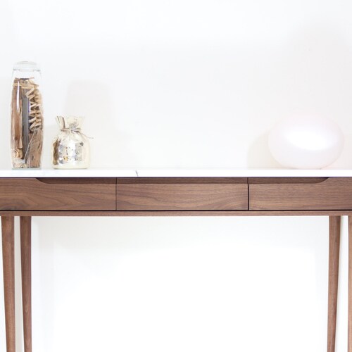 Modern Solid Walnut Console / Sofa Table - Etsy