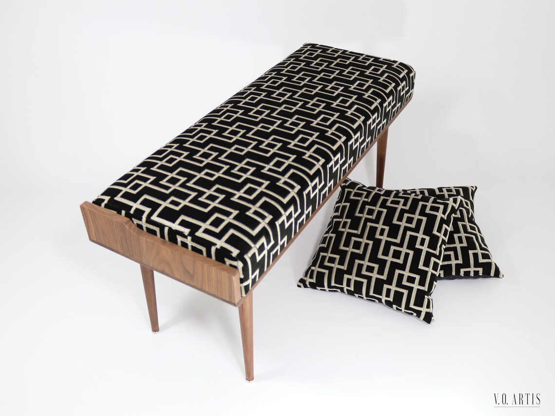 Bench Upholstered Bench Ottoman Stool Entryway Bench in | Etsy