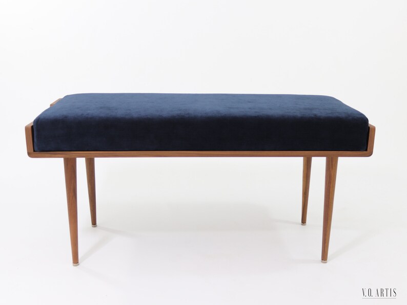 Bench Upholstered Bench Ottoman Stool Entryway Bench in | Etsy