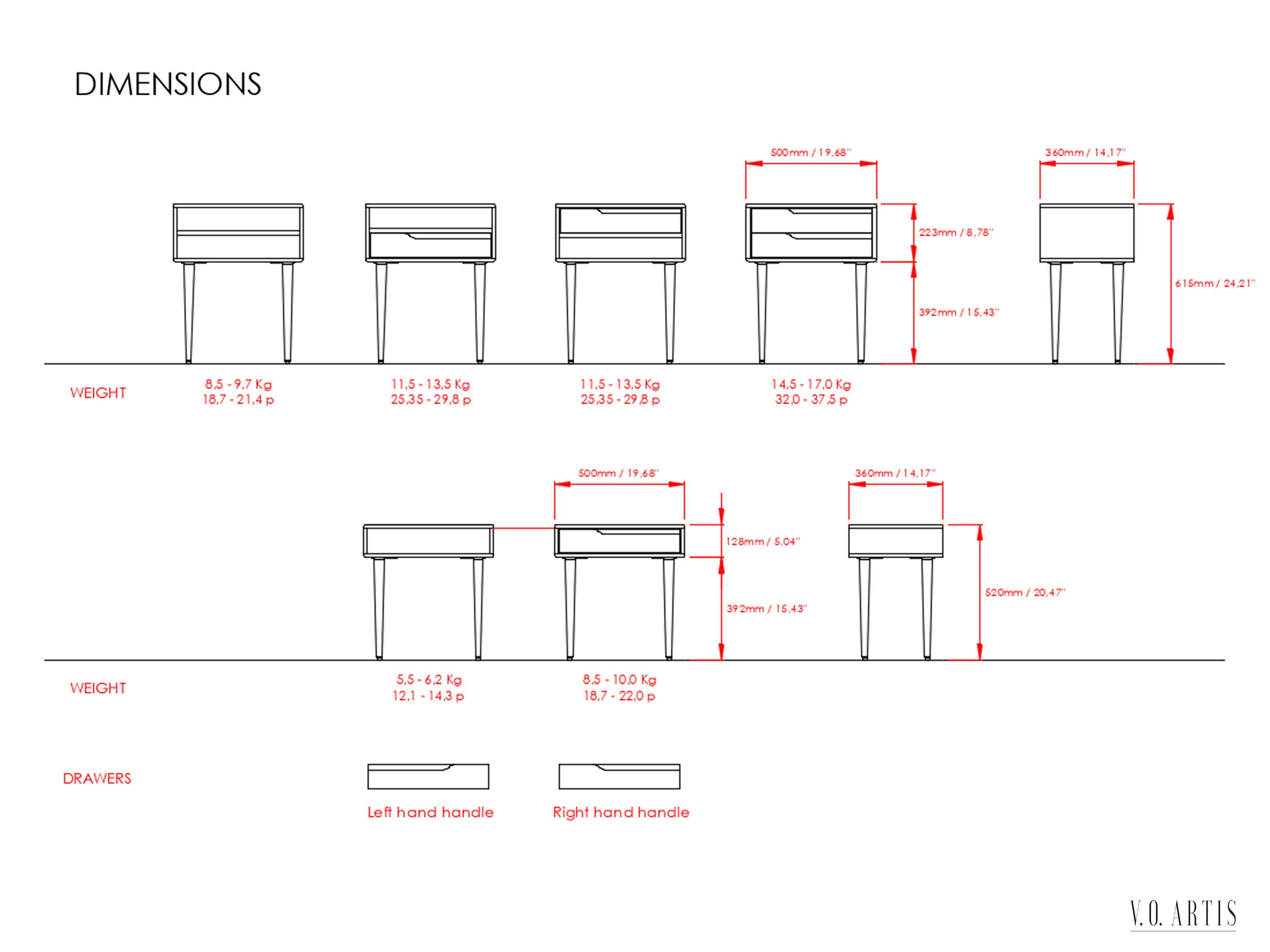 Nightstand Bedside Table Side Table With Shelf and White | Etsy