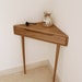 Corner Console Table in Solid Walnut or Oak - Etsy