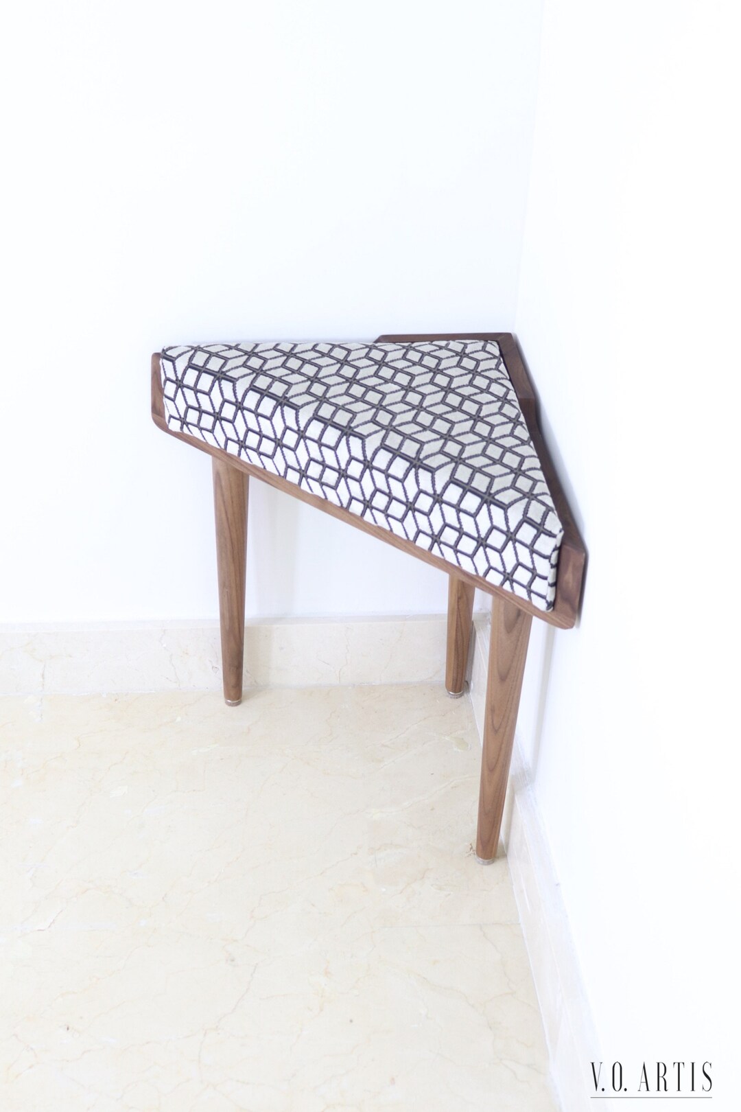 Corner Stool, Ottoman, Bench, Upholstered Stool in Solid American ...