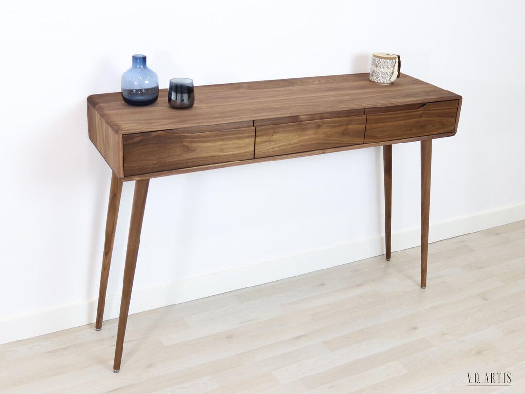 Entryway Console Table With 3 Drawers and 4 Legs in Solid American ...