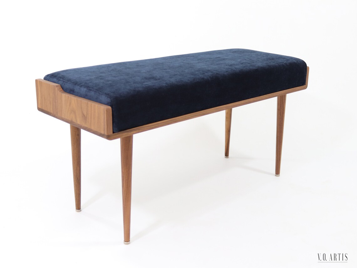 Bench Upholstered Bench Ottoman Stool Entryway Bench in | Etsy