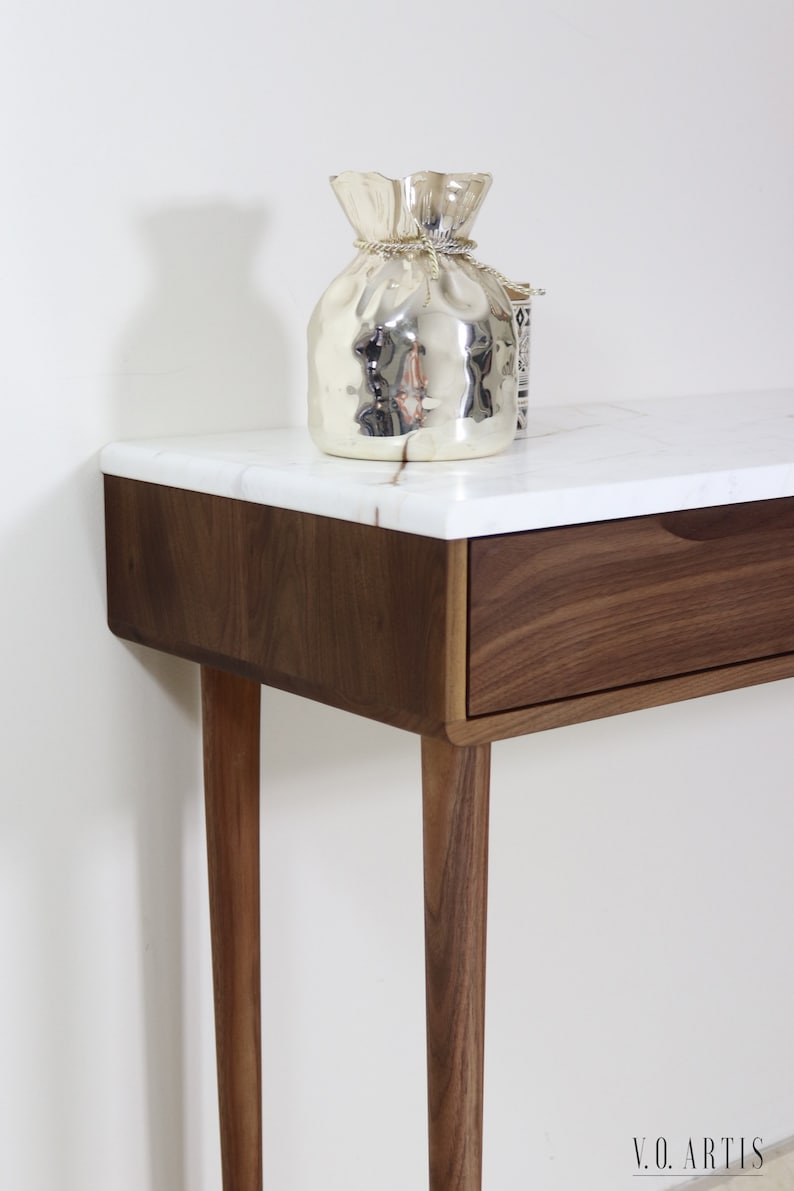 Entryway Console Table With 2 Drawers and 4 Legs in Solid - Etsy