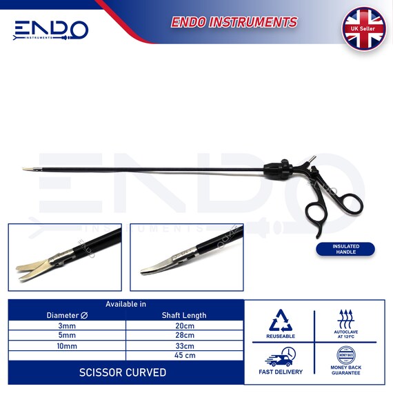 ENDO® New Laparoscopic Scissor Curved 5mm Laparoscopy Metz - Etsy UK