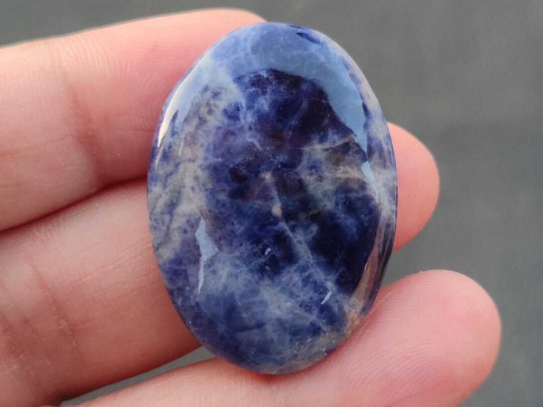 Natural Sodalite Cabochon, Sodalite Gemstones, 43 Cts 35x25x6 MM. - Etsy