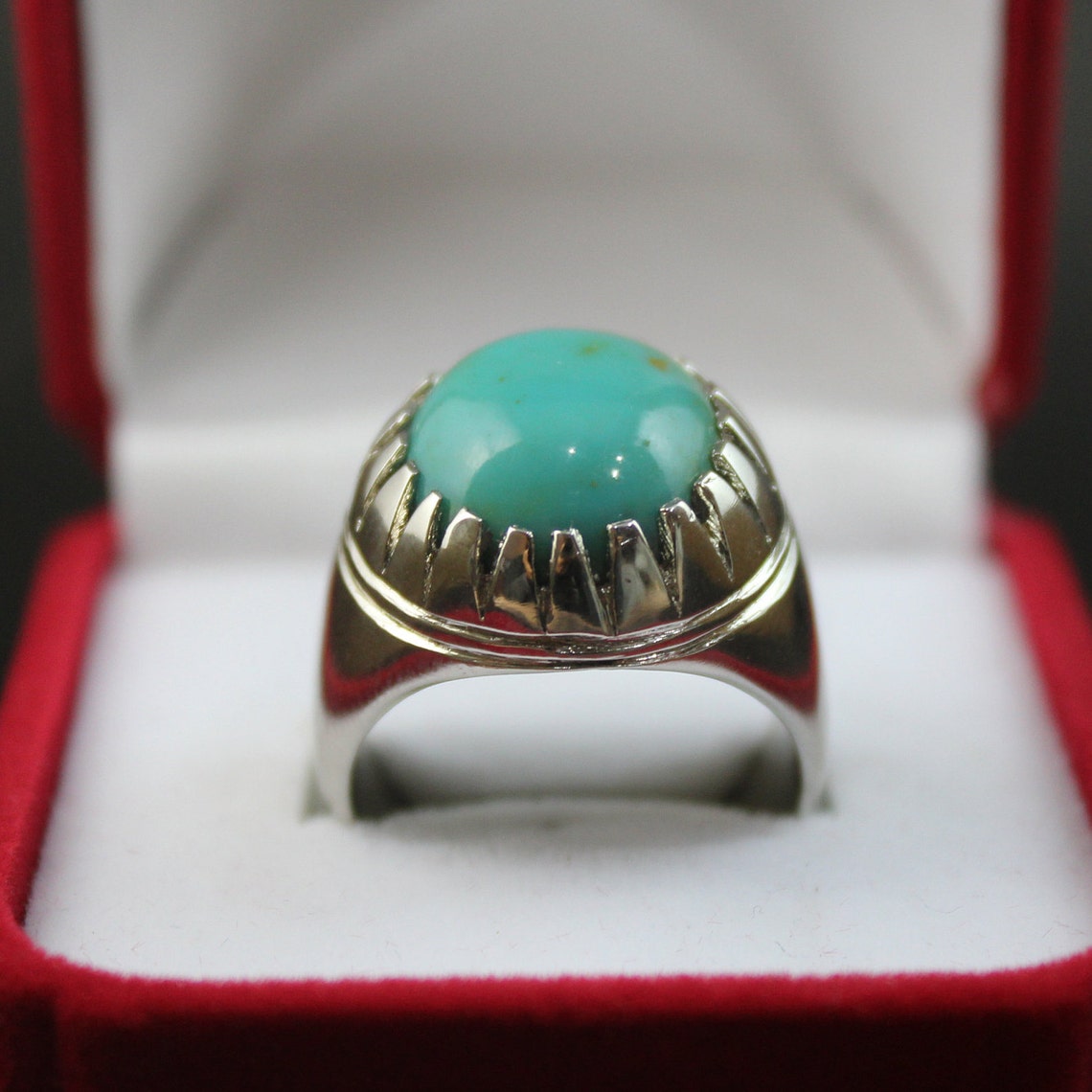 Men Natural Neshapuri Feroza Ring Firoza Sterling Silver 925 - Etsy