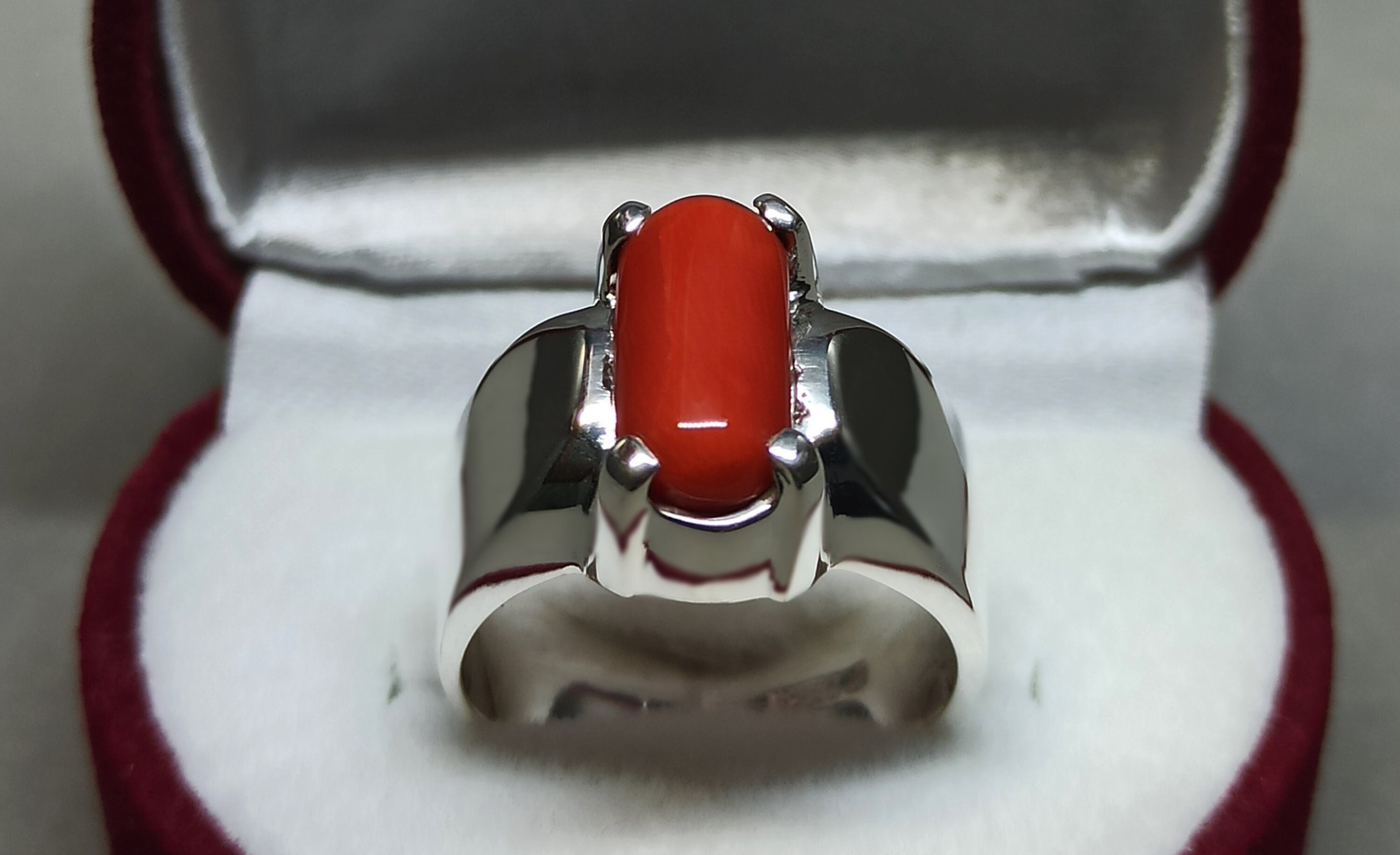 Mens Natural Rare Coral Ring Sterling Silver 925 Ring Real - Etsy Canada