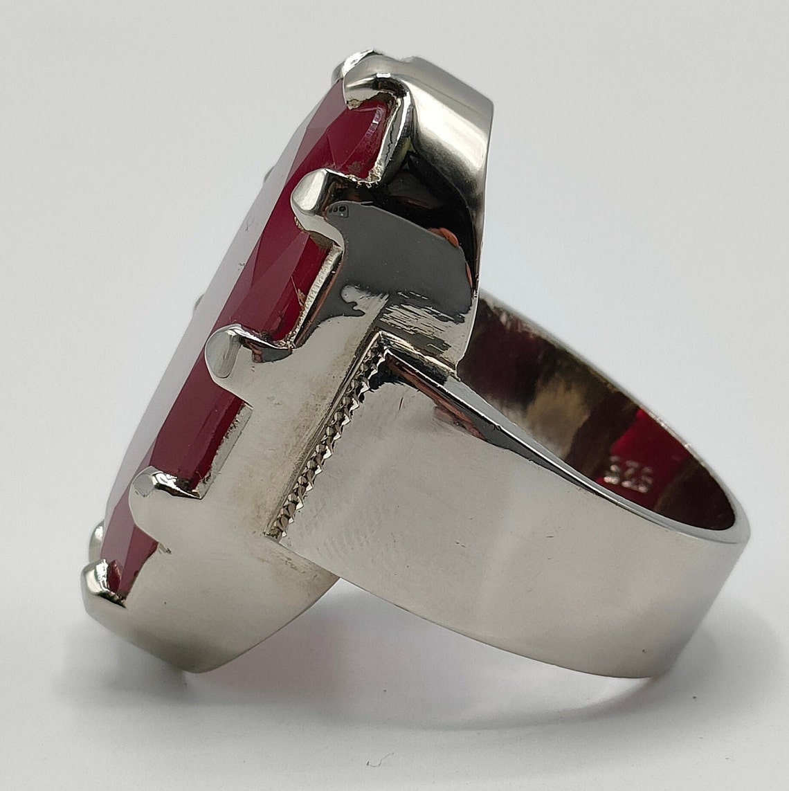 Elegant Design Ruby Ring Sterling Silver 925 Ring Mens Ruby - Etsy