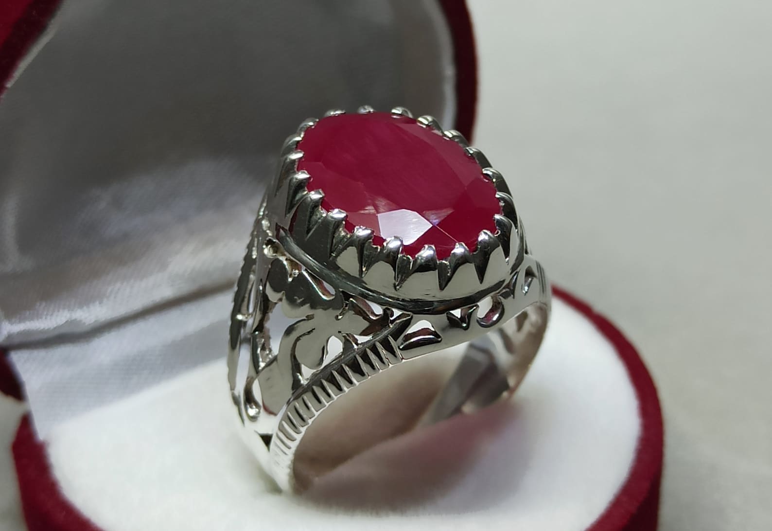 Red Ruby Ring Sterling Silver 925 Ring Mens Ruby Ring Yaqut - Etsy